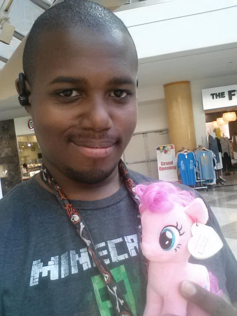 #670105 - safe, artist:deon miller, pinkie pie, human, brony, irl, irl human, photo, plushie ...