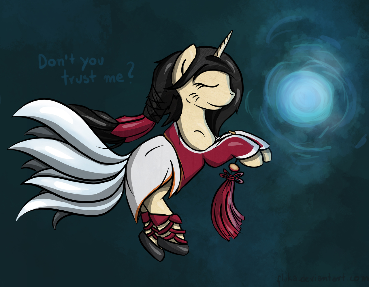 #688277 - safe, artist:fluka, oc, oc only, fox, fox pony, hybrid ...