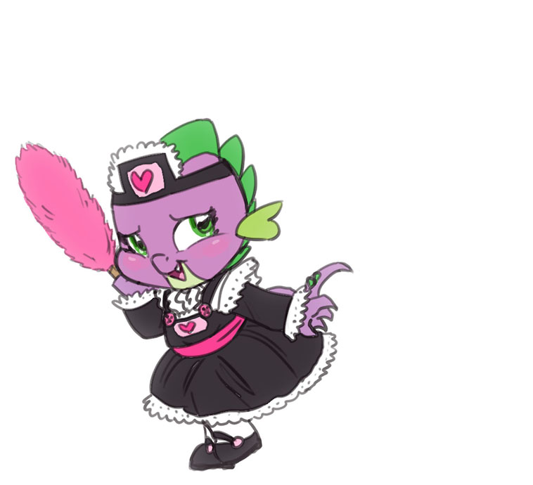 #697557 - safe, artist:carnifex, spike, barb, clothes, duster, lusty ...