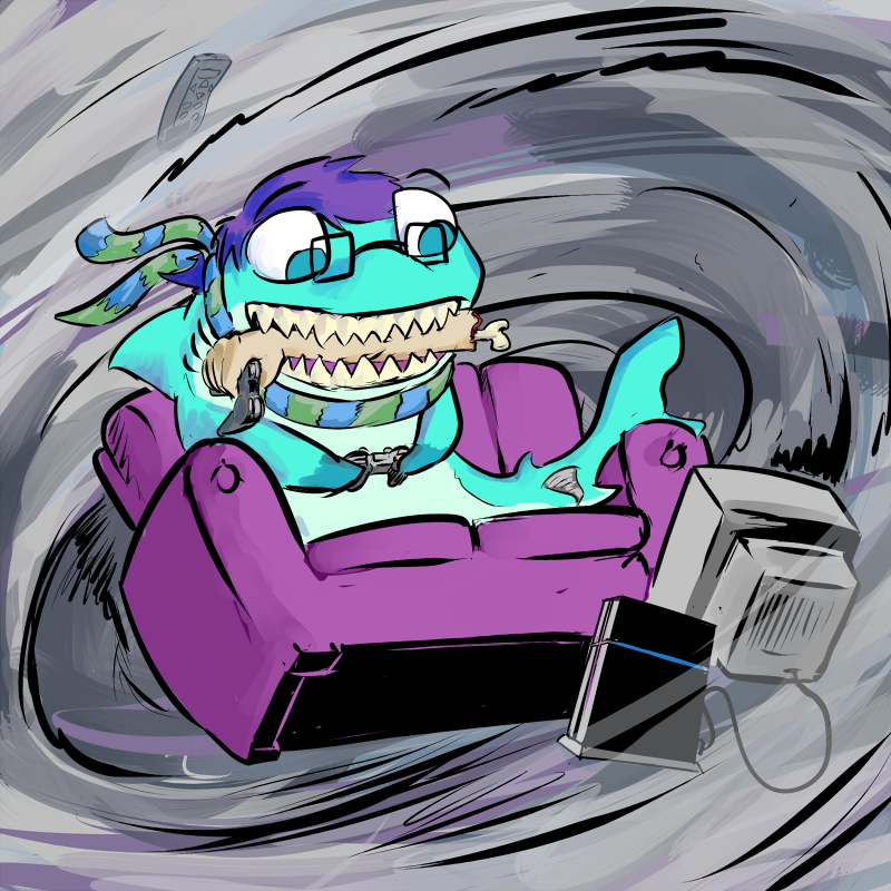 #697708 - semi-grimdark, artist:toxoglossa, oc, oc only, oc:zephyr storm(mcgack), shark, arm ...