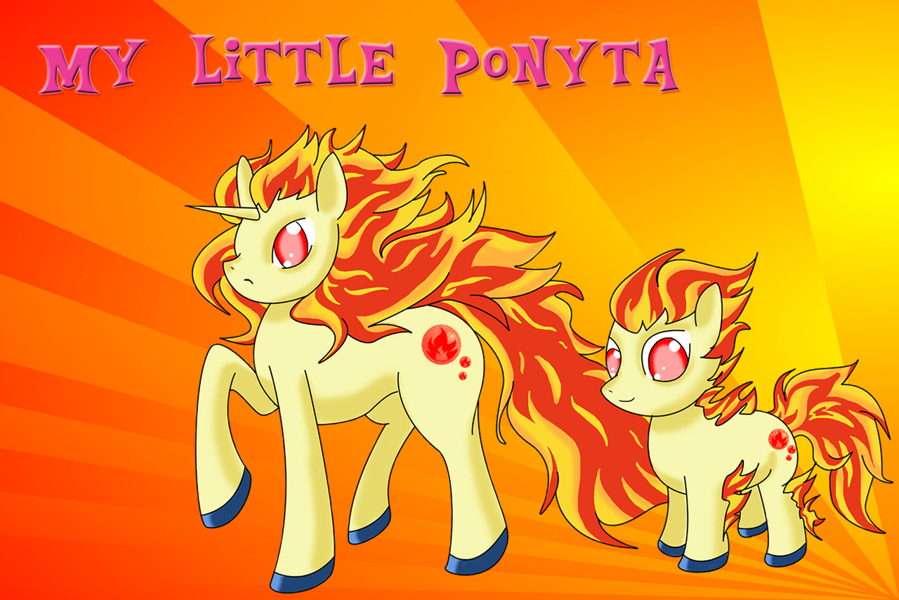 #699245 - safe, artist:blue-fayt, ponyta, rapidash, pokémon, ponified ...