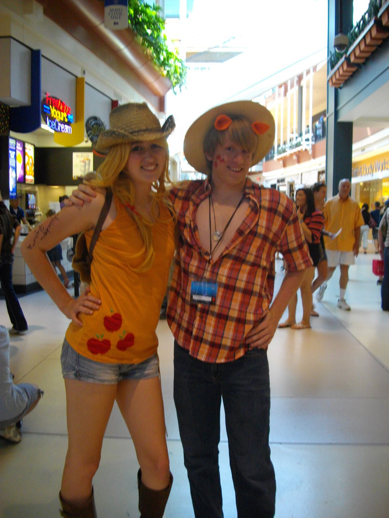 #700060 - safe, applejack, big macintosh, human, cosplay, irl, irl ...