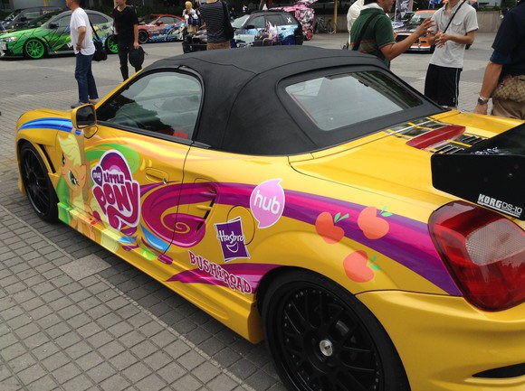#700496 - safe, applejack, g4, car, irl, itasha, photo, toyota, toyota ...