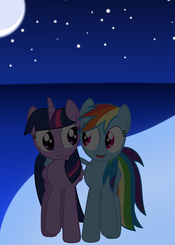#700917 - safe, artist:waveywaves, rainbow dash, twilight sparkle ...