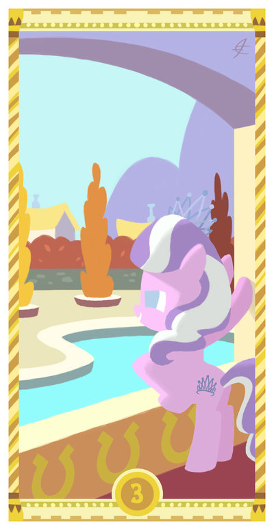 #701475 - safe, artist:janeesper, diamond tiara, female, solo, tarot ...