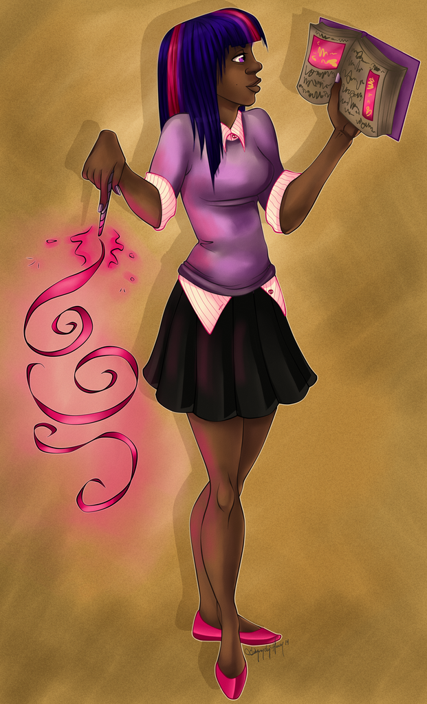 #701974 - safe, artist:gyvdh, twilight sparkle, human, dark skin ...