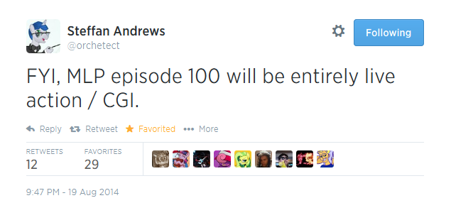 #703922 - safe, g4, season 5, episode 100, no pony, steffan andrews, text, text only, twitter ...