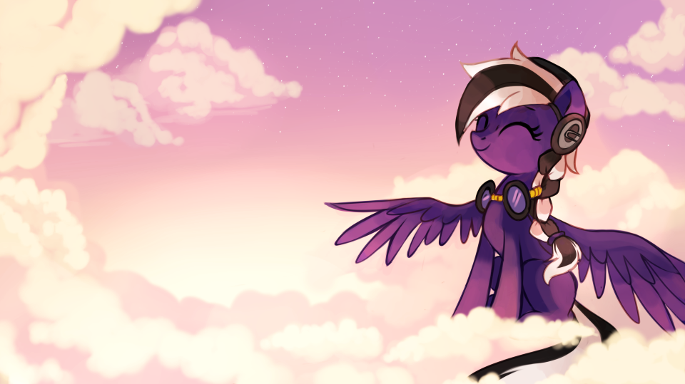 #704682 - safe, artist:pepooni, oc, oc only, oc:indigo rave, cloud ...