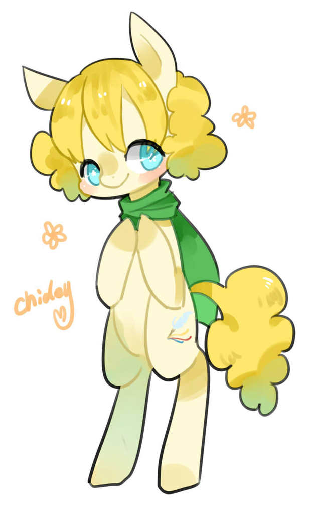 #706173 - safe, artist:puzi, oc, oc only, oc:chidey, pony, bipedal, clothes, pixiv, scarf, solo ...