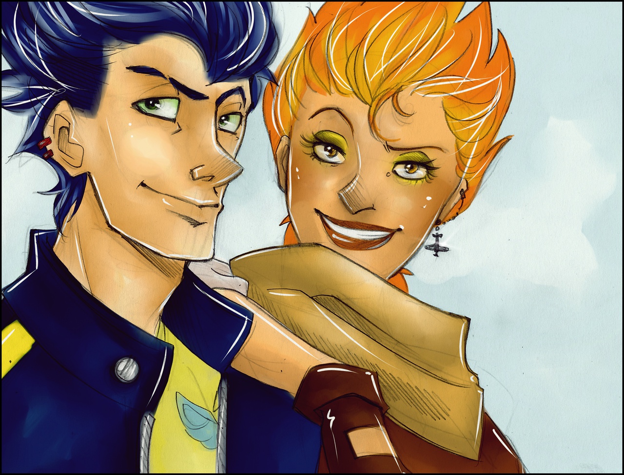 #709007 - safe, artist:killa7, soarin', spitfire, human, humanized ...