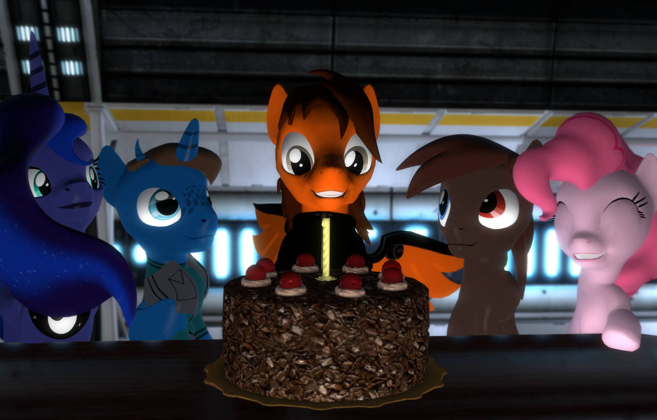 #691633 - safe, pinkie pie, princess luna, oc, oc:dak steiger, 3d ...