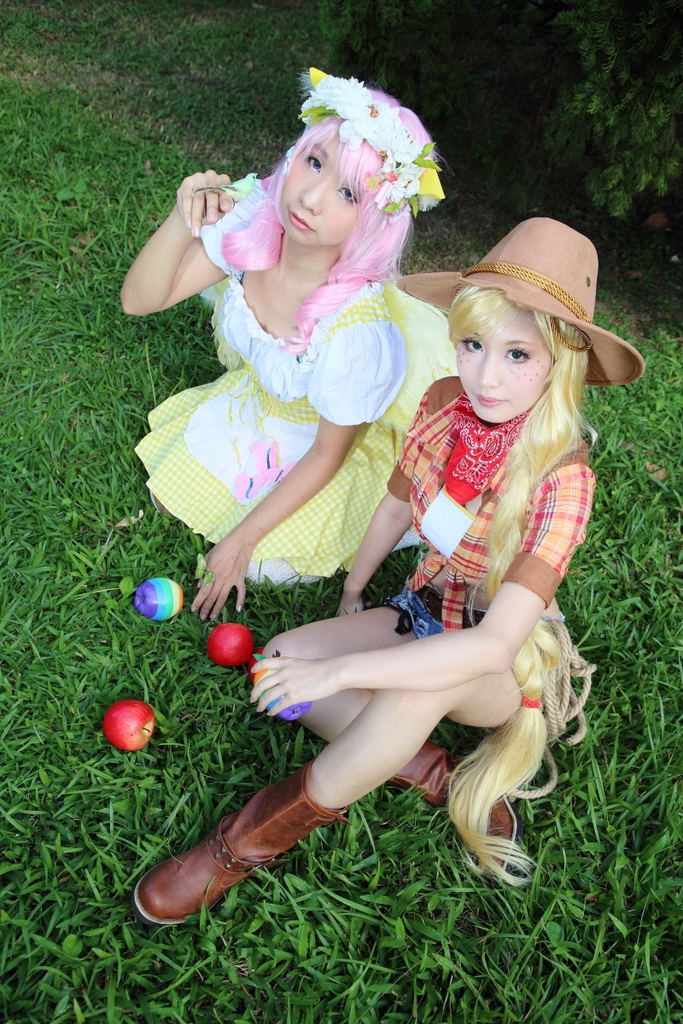 #693507 - safe, artist:astrid riddle, applejack, fluttershy, human ...