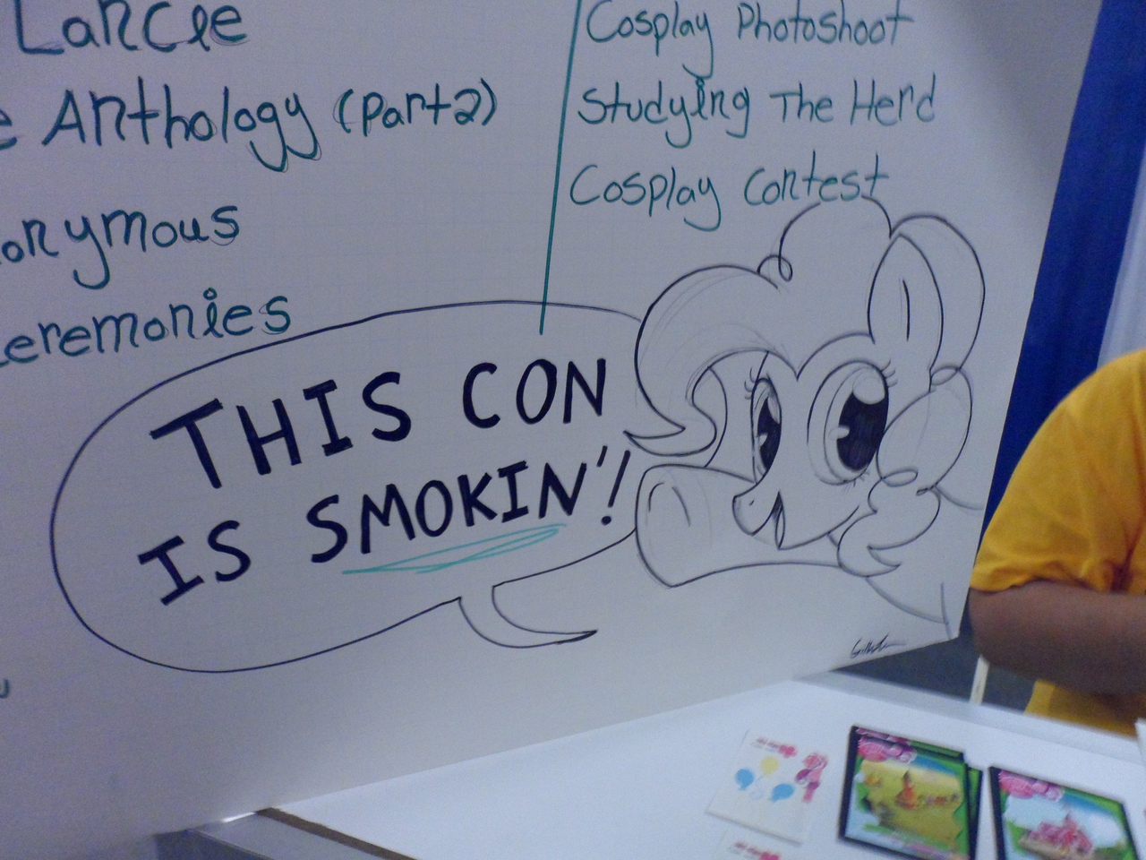 #712519 - safe, pinkie pie, earth pony, pony, bronycon, poster, speech ...