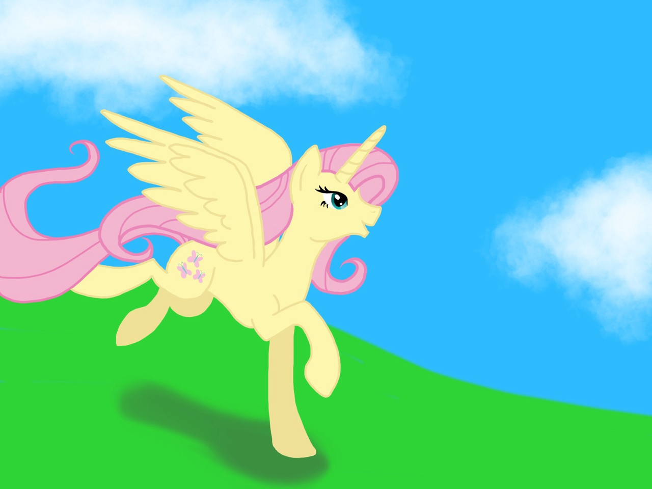 #720620 - safe, artist:kiera14, fluttershy, alicorn, pony, g4 ...