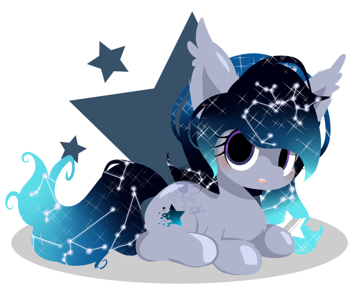 #724029 - safe, artist:snow angel, oc, oc only, oc:starry, solo ...