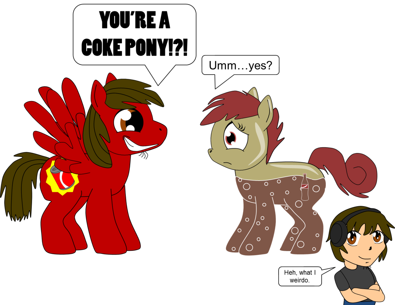 #724945 - safe, artist:beats0me, oc, oc only, oc:coke pony, food pony ...