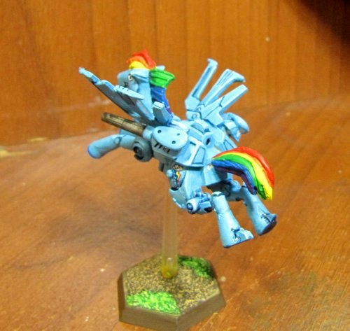 #731374 - safe, artist:sergey tolokin, rainbow dash, balius, battletech ...