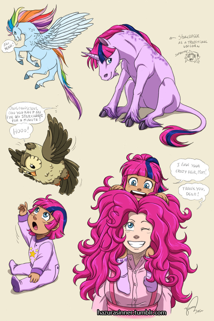 #732126 - safe, artist:hazurasinner, owlowiscious, pinkie pie, oc, oc ...