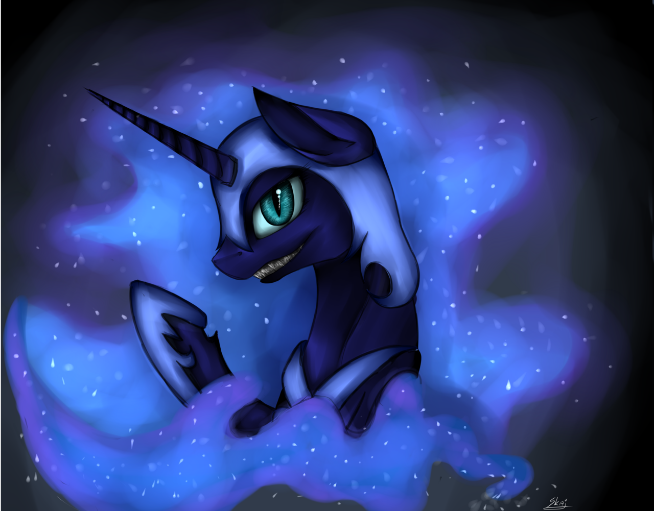 #732206 - safe, artist:skajcia, nightmare moon, g4, absurd resolution ...