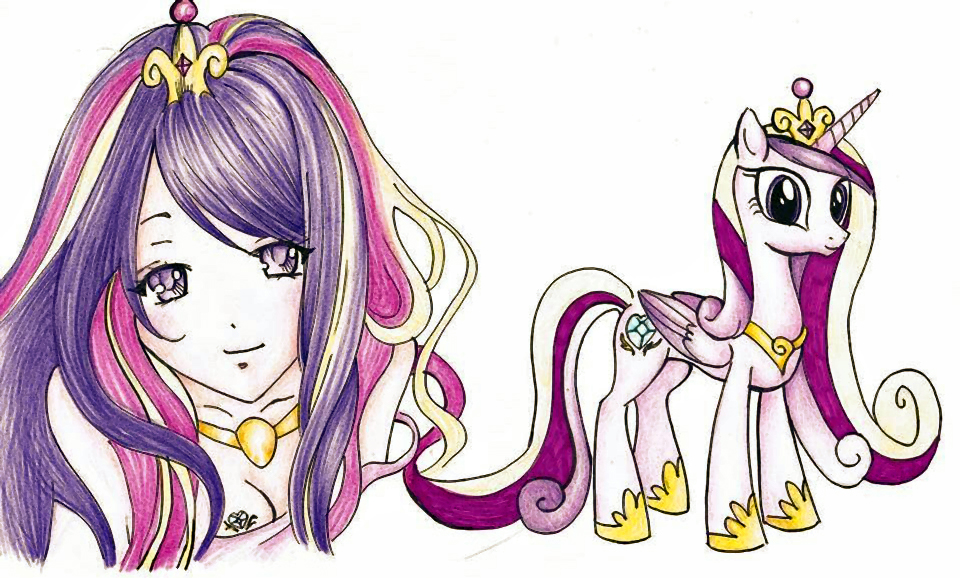 #732227 - safe, artist:unstableapocalypse, princess cadance, human ...