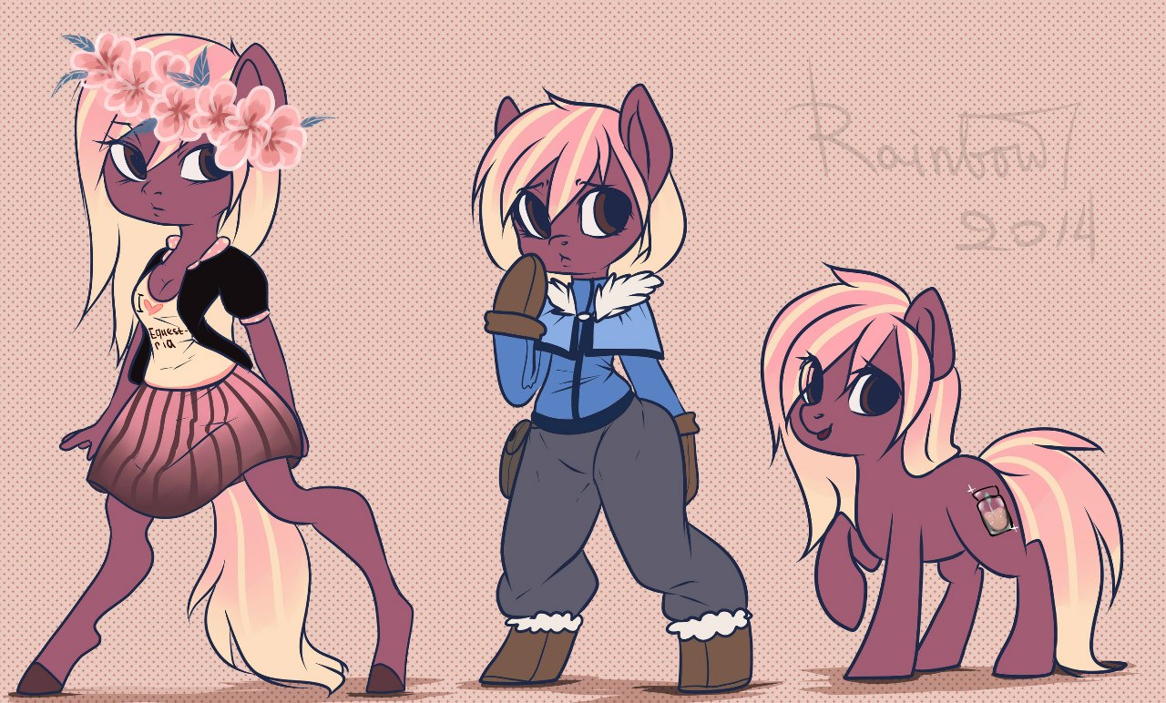 #732471 - safe, artist:yukomaussi, oc, oc only, pony, anthro, semi ...