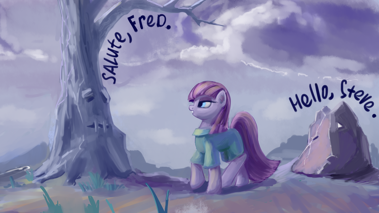 #797316 - safe, artist:qweeli, maud pie, female, rock, solo, tree ...