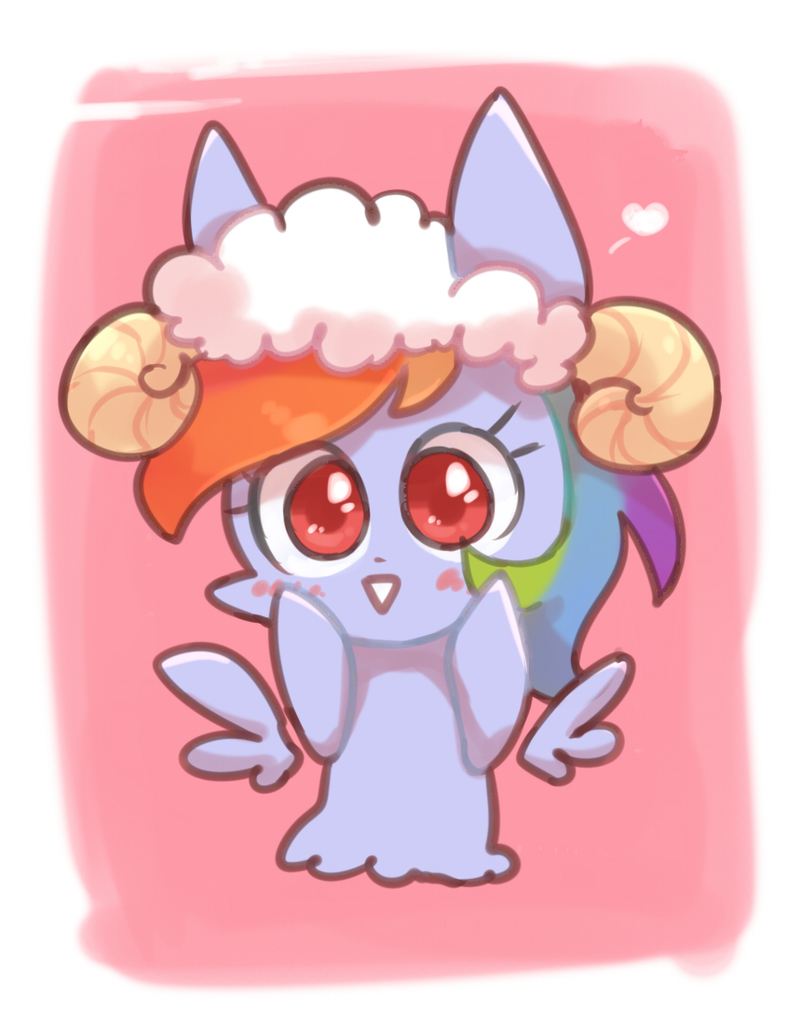 #797356 - safe, artist:joycall6, rainbow dash, sheep, female, solo ...