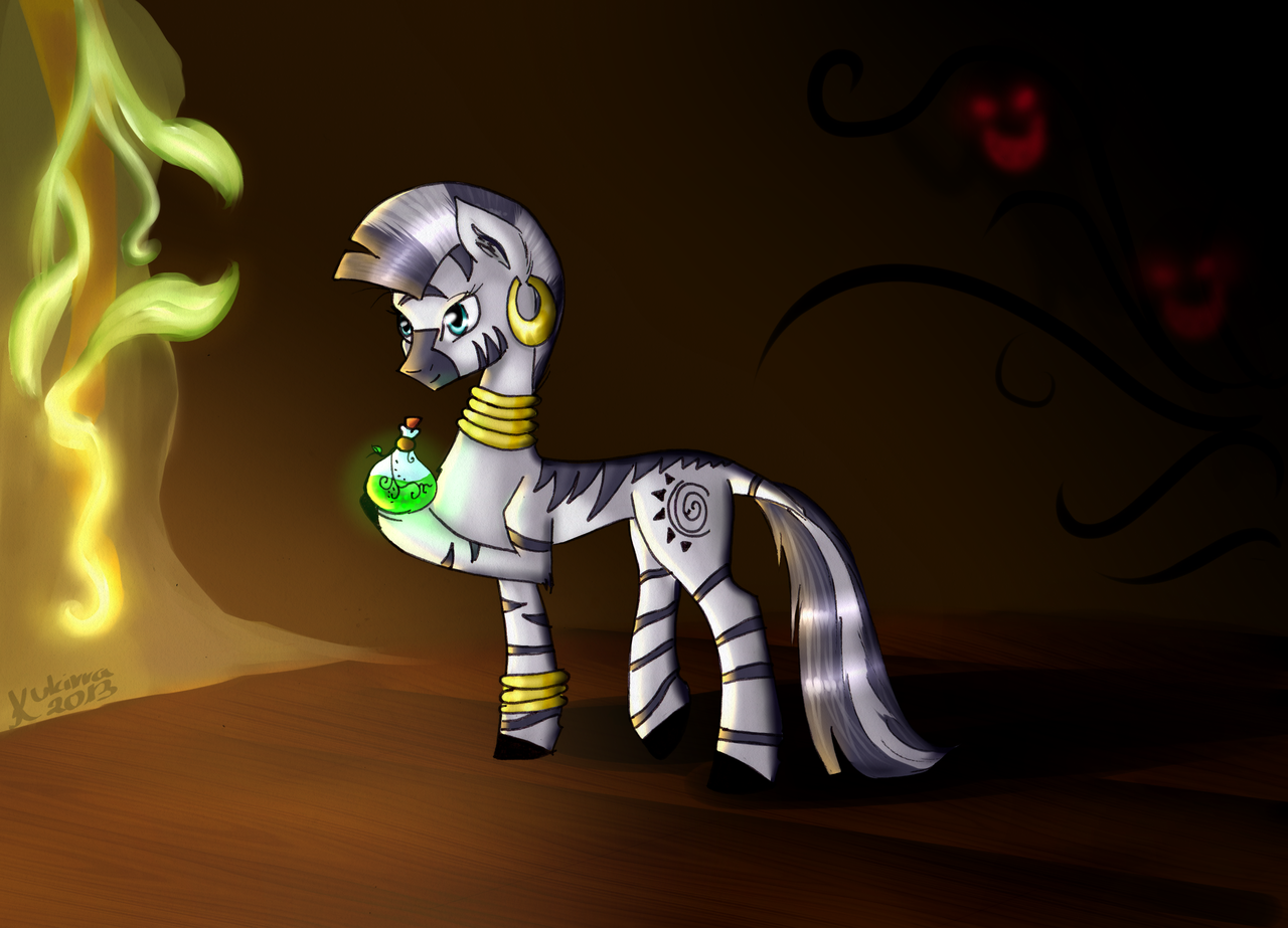 #797578 - safe, artist:kukirra, zecora, ghost, zebra, female, magic ...