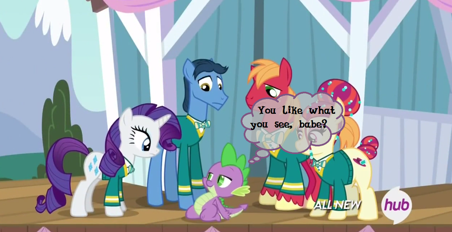 #797601 - safe, artist:ipandacakes, edit, big macintosh, rarity, spike ...