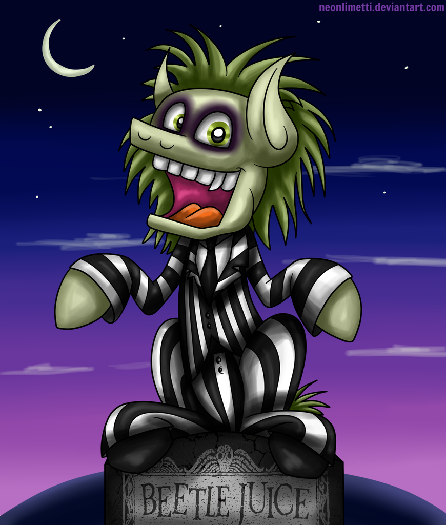 #804763 - safe, artist:neoncel, pony, beetlejuice, ponified, solo ...