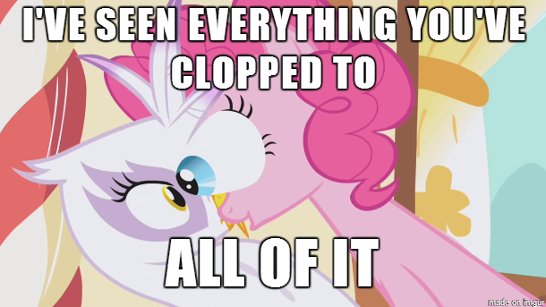 #805785 - questionable, gilda, pinkie pie, griffon, griffon the brush ...