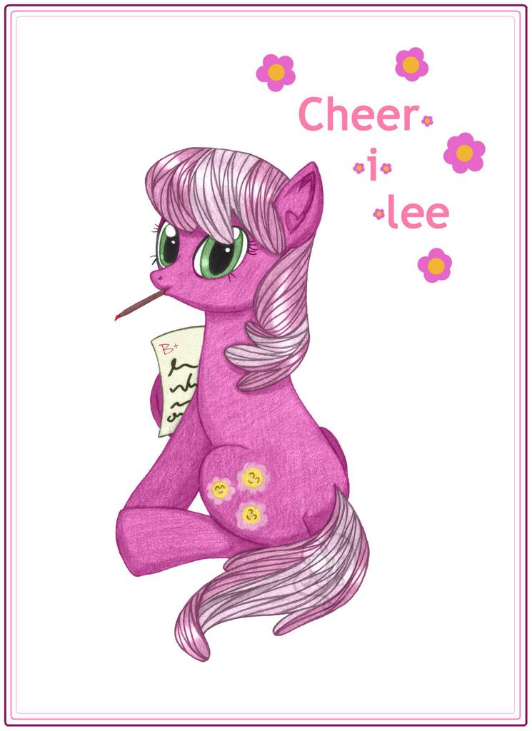 #806729 - safe, artist:eclairrose, cheerilee, female, mouth hold, paper ...