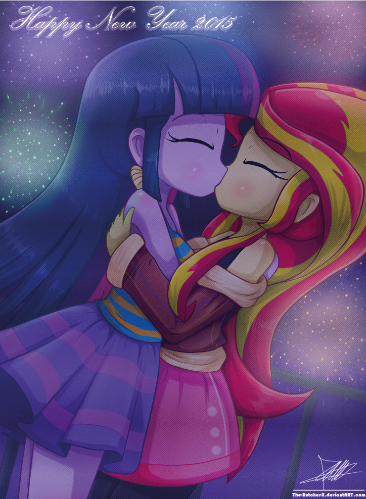 My Little Pony Sunset Shimmer And Twilight Kiss