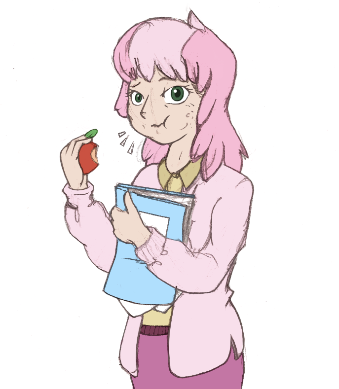 #797824 - safe, artist:i am nude, cheerilee, human, apple, eating ...