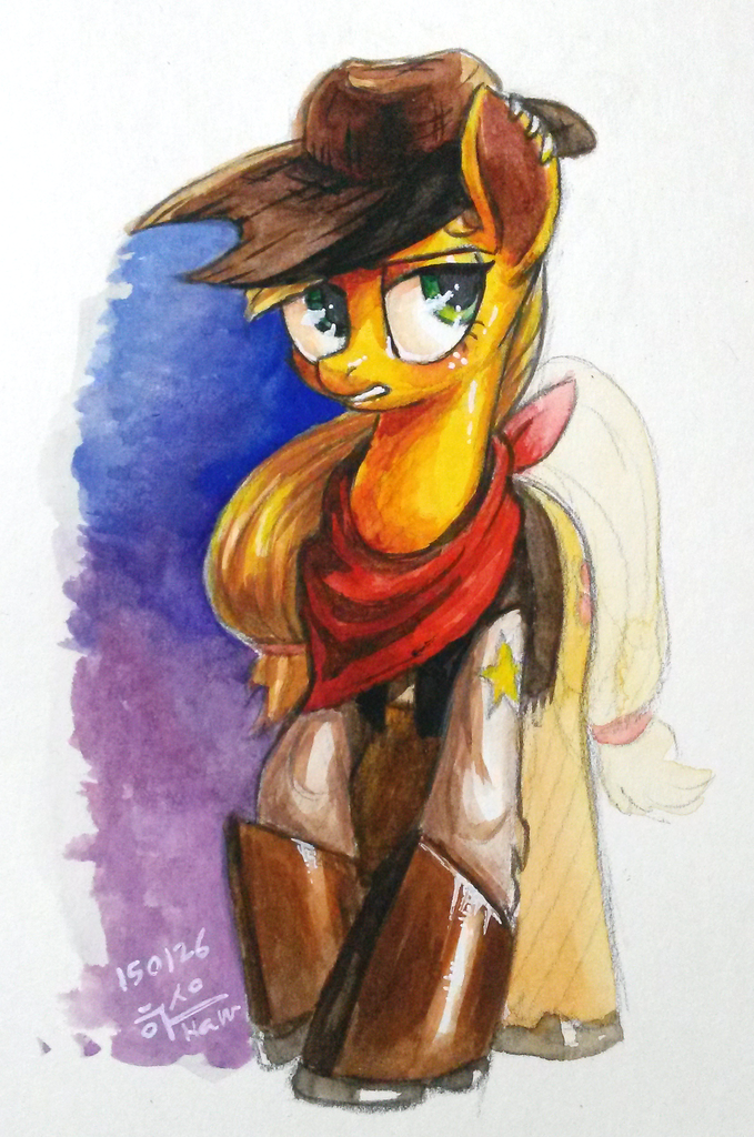 #818453 - safe, artist:erudier, applejack, g4, bandana, boots, clothes ...