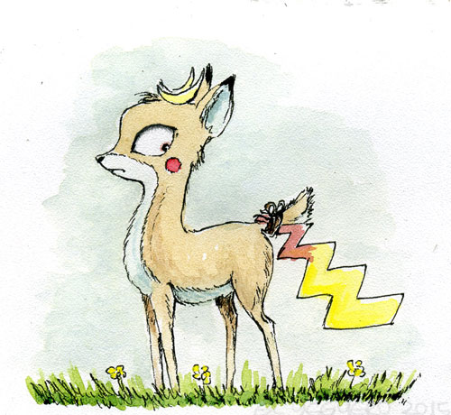 #818689 - safe, artist:el-yeguero, bramble, deer, pikachu, spoiler ...