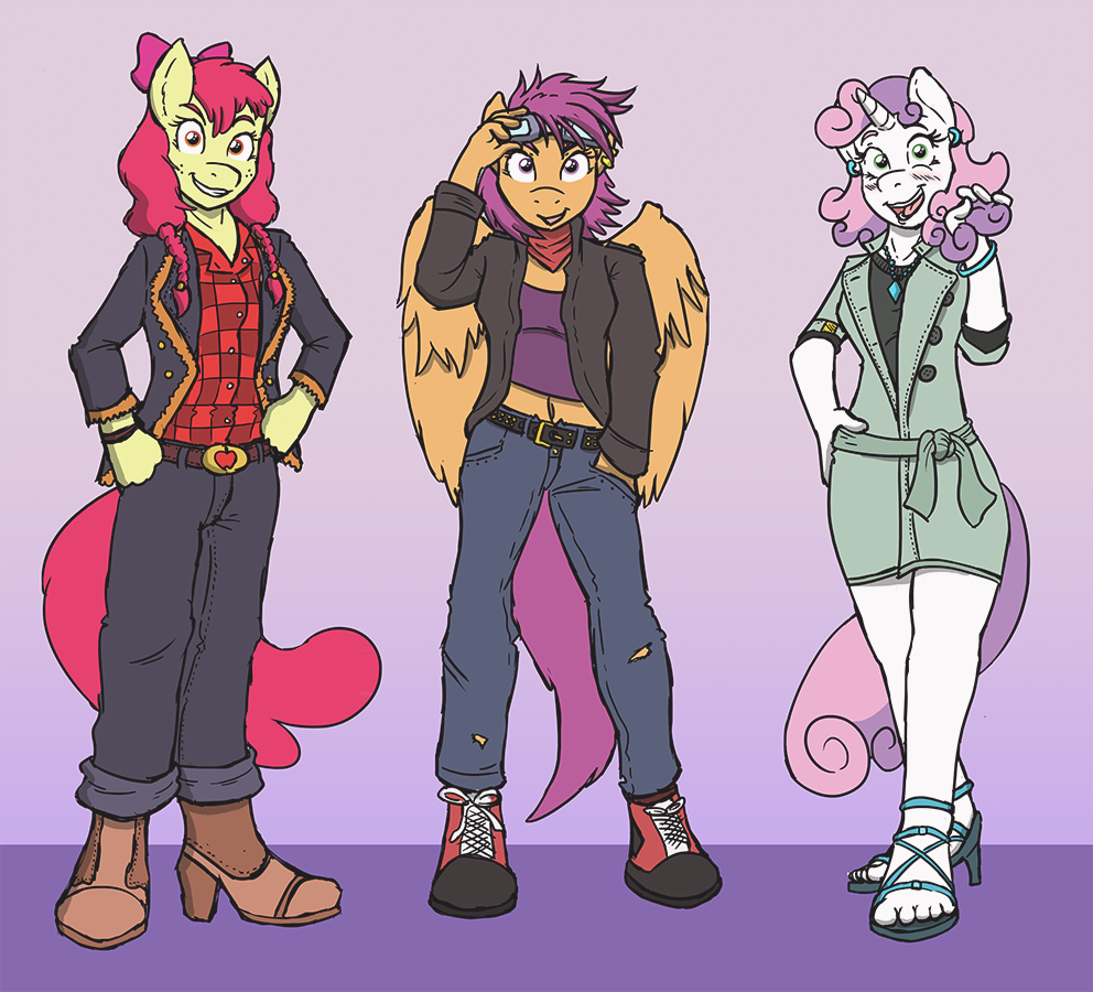 #799283 - safe, artist:caroo, apple bloom, scootaloo, sweetie belle ...