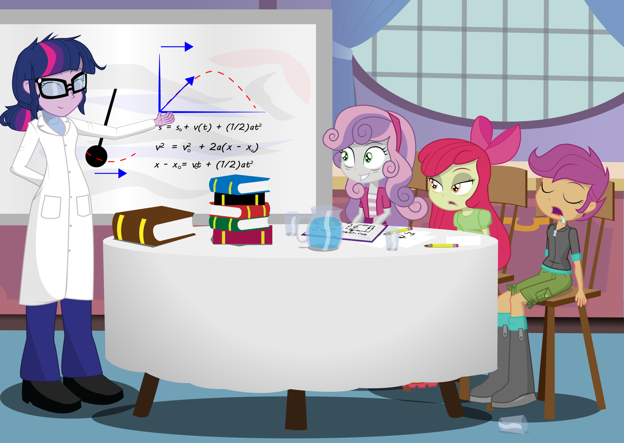 #801809 - safe, artist:amante56, apple bloom, sci-twi, scootaloo ...