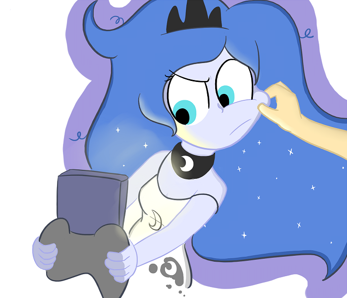 #801998 - safe, artist:contny, princess luna, human, gamer luna, g4 ...