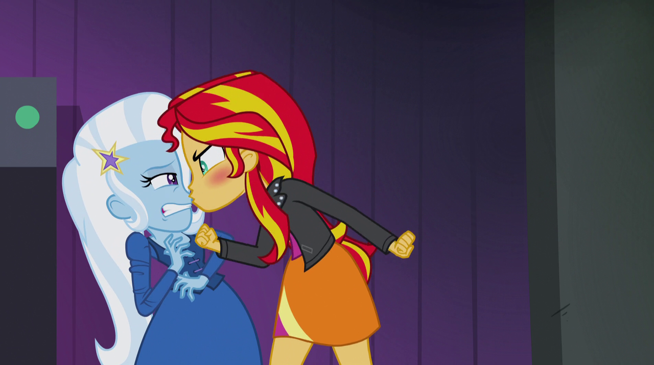 Mlp Sunset Shimmer And Trixie