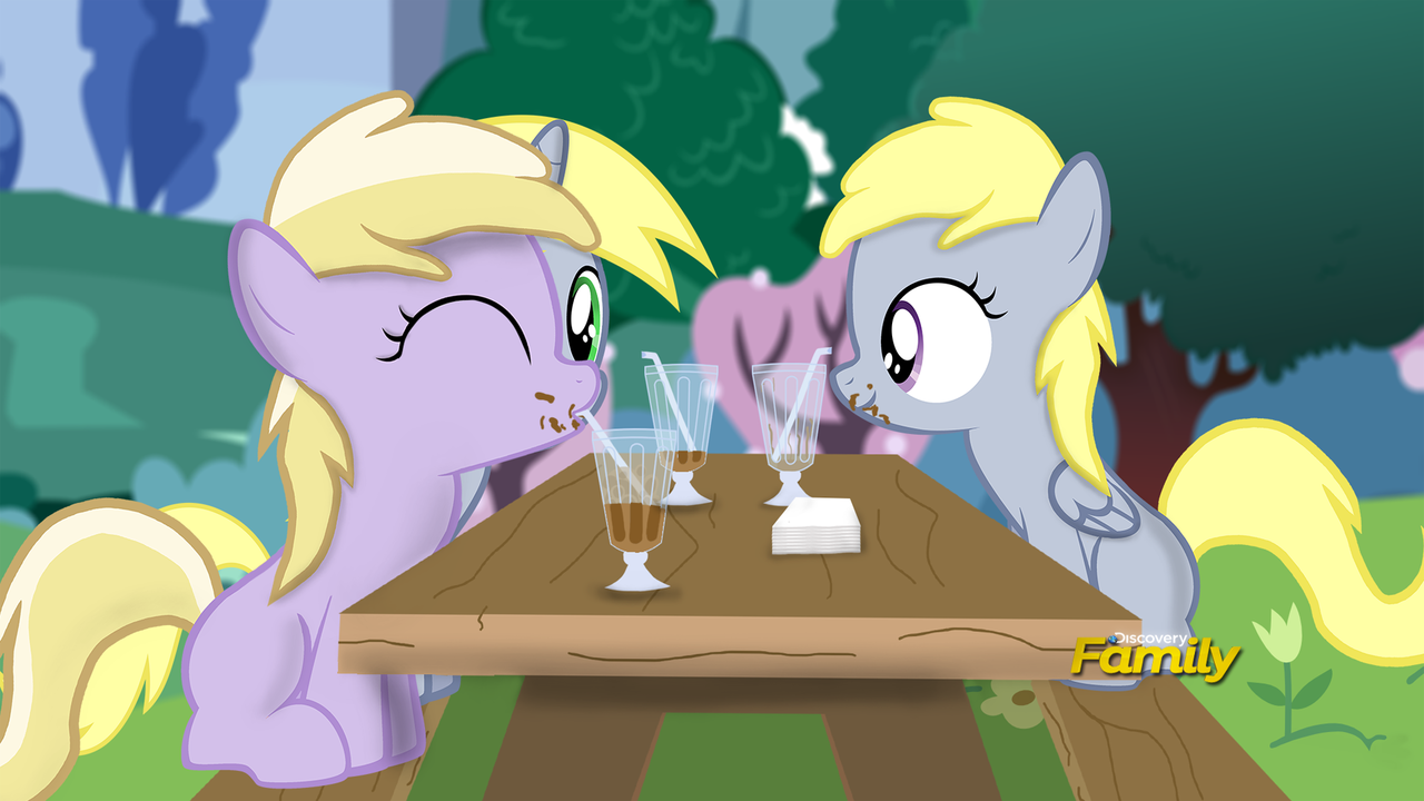 #999658 - safe, artist:shutterflyeqd, chirpy hooves, derpy hooves ...