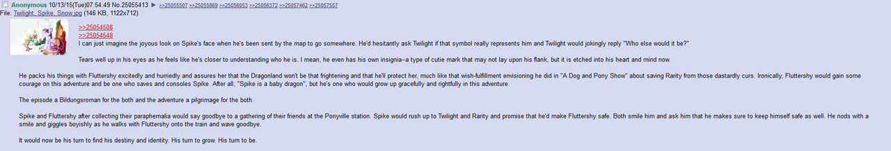 #1001411 - safe, fluttershy, spike, /mlp/, 4chan, 4chan screencap ...