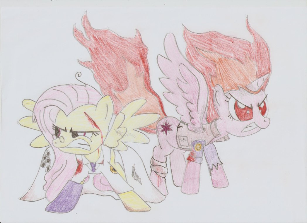 #1001620 - safe, artist:rainbowscoutd, fluttershy, twilight sparkle ...