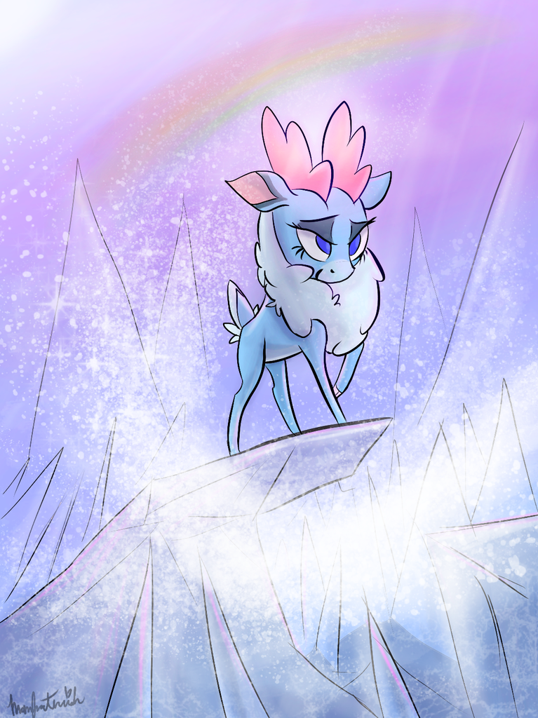 #1003022 - safe, artist:manfartwish, velvet (tfh), deer, reindeer, them ...