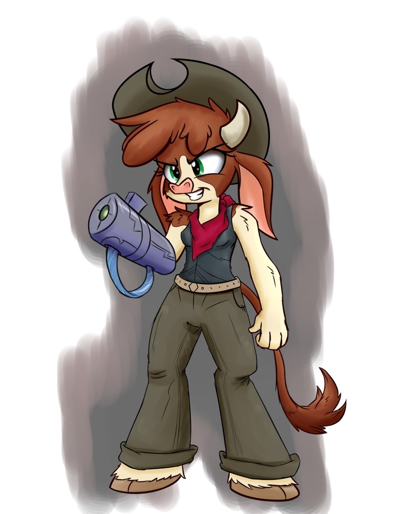 #1003430 - safe, artist:heir-of-rick, arizona (tfh), cow, anthro ...