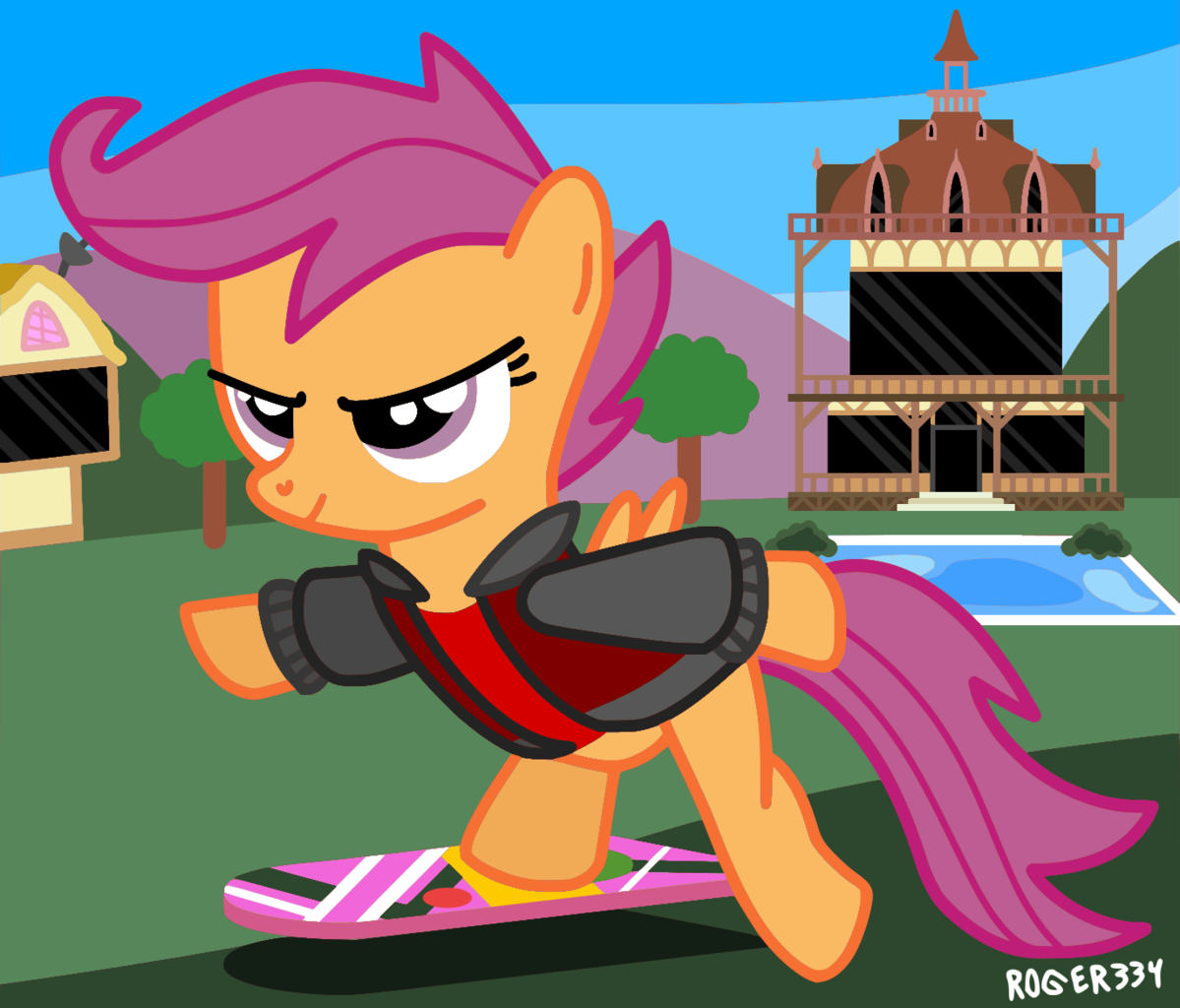 #1006960 - safe, artist:roger334, scootaloo, pegasus, pony, g4, back to ...