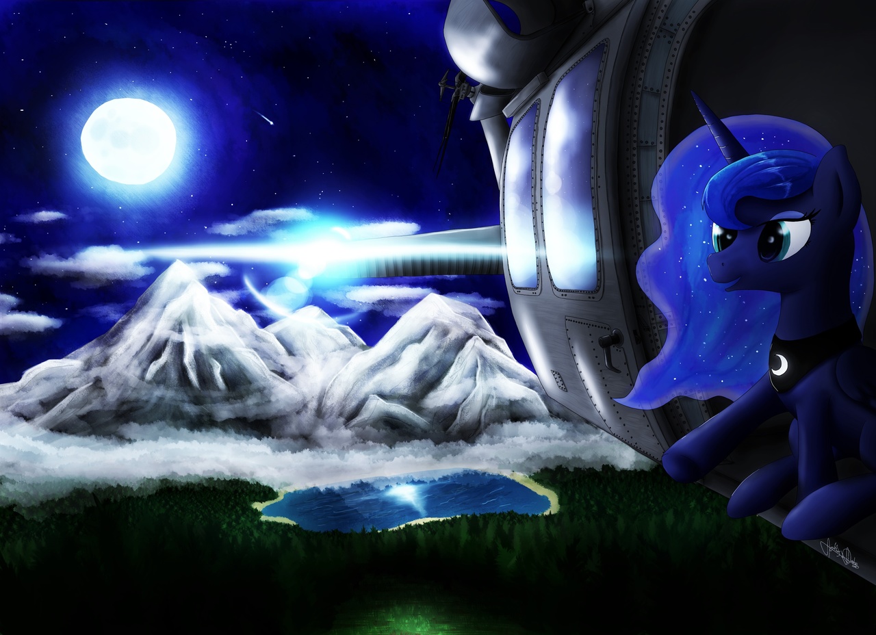 #1007180 - safe, artist:lightningdasher, princess luna, alicorn, pony ...