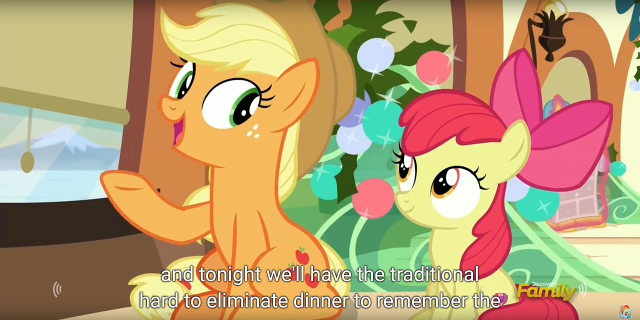 #1009075 - safe, screencap, apple bloom, applejack, hearthbreakers ...