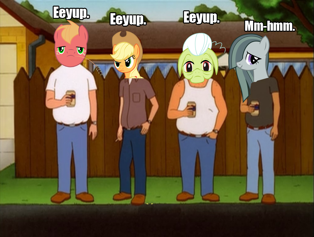 #1009343 - safe, applejack, big macintosh, granny smith, marble pie, g4 ...