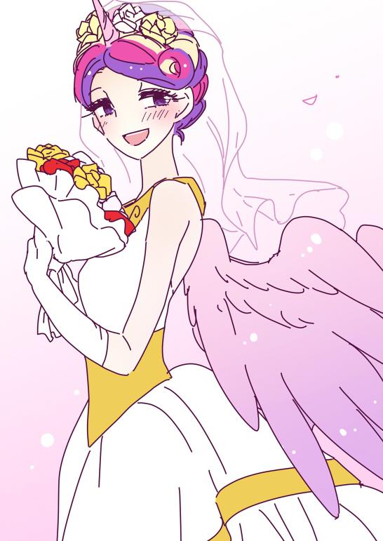 #994178 - safe, artist:pasikon, princess cadance, human, g4, bride ...